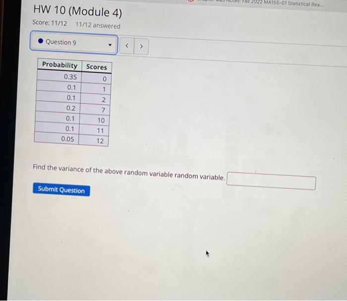 Solved Find the variance of the above random variable random | Chegg.com