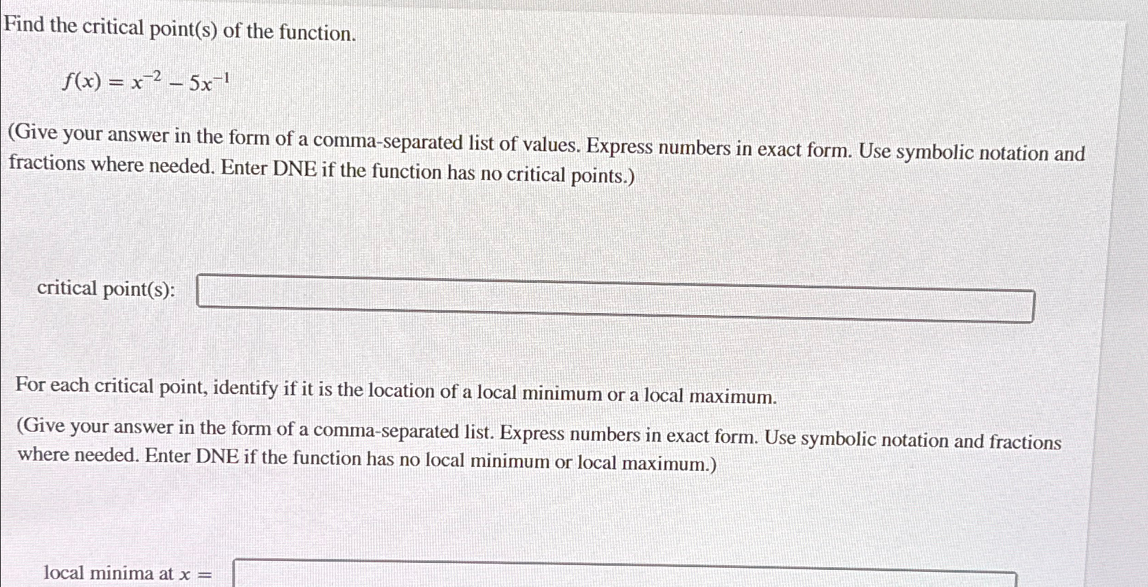 Solved Find the critical point(s) ﻿of the | Chegg.com