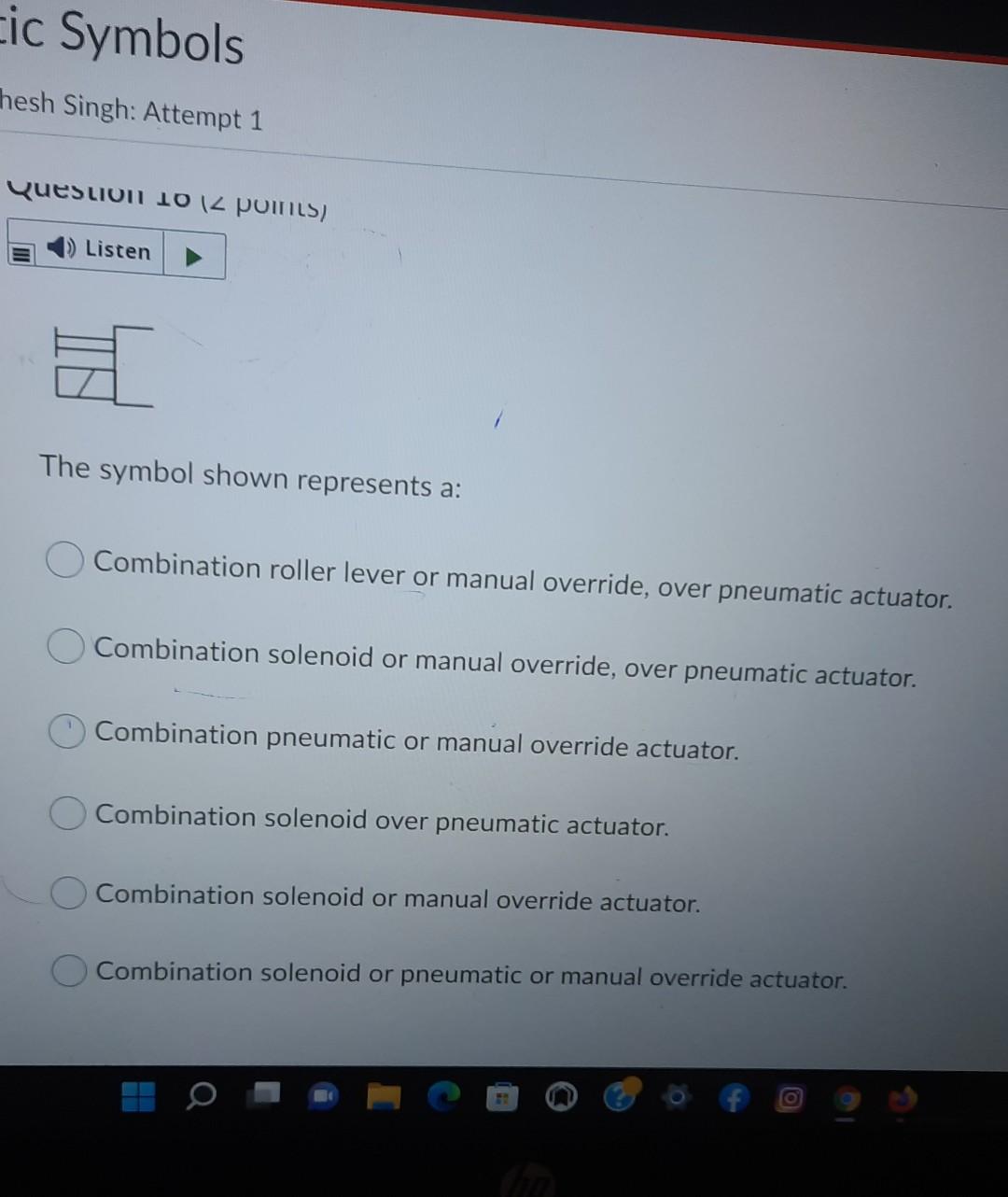 Solved cic Symbols hesh Singh: Attempt 1 Question 10 (2 | Chegg.com