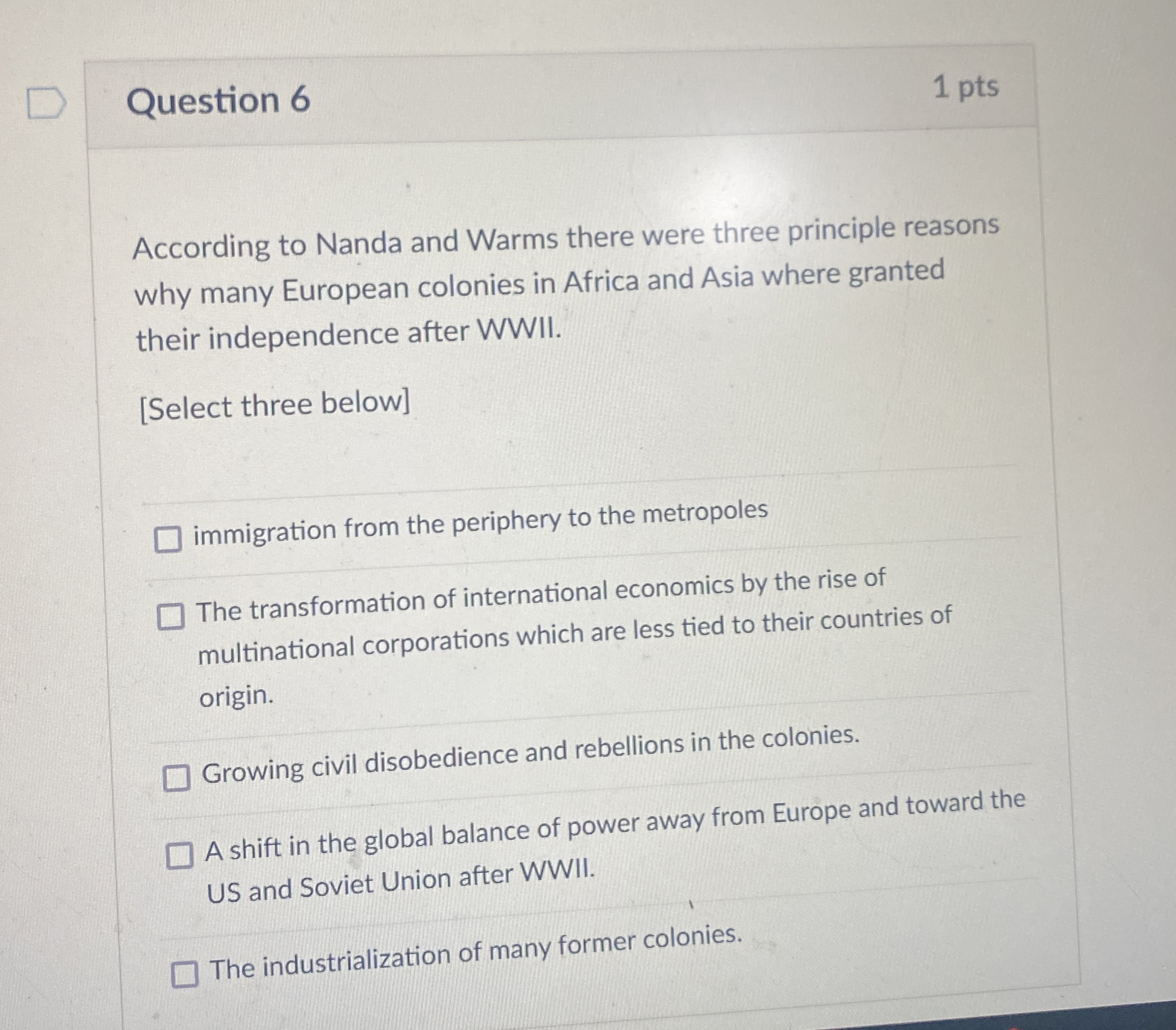 Solved Question 61 ﻿ptsAccording to Nanda and Warms there | Chegg.com