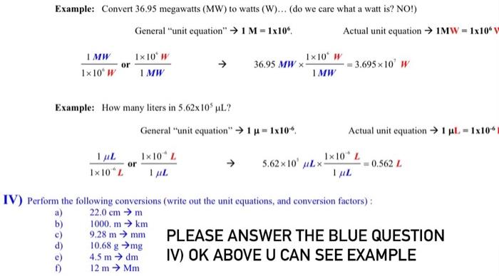 Solved Example: Convert 36.95 megawatts (MW) to watts (W)... | Chegg.com