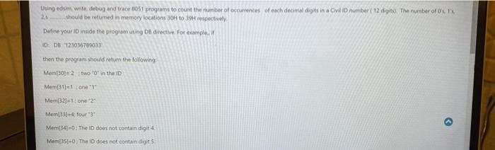 Solved Using edsim, write, debug and trace 8051 programs to | Chegg.com