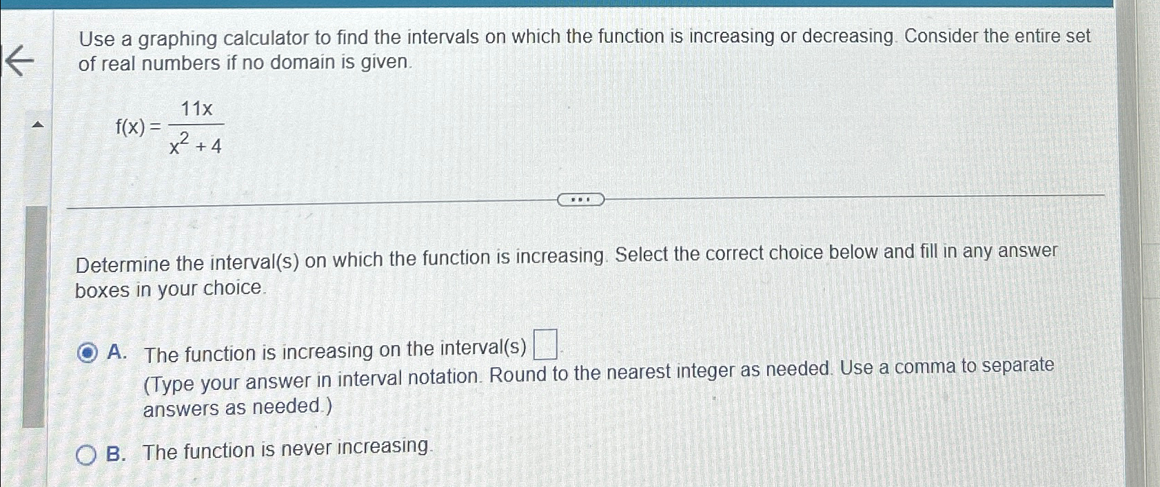 Solved Use a graphing calculator to find the intervals on | Chegg.com