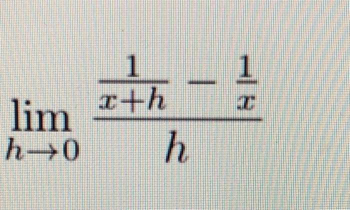 Solved 1 1 I+h lim h->0 h | Chegg.com