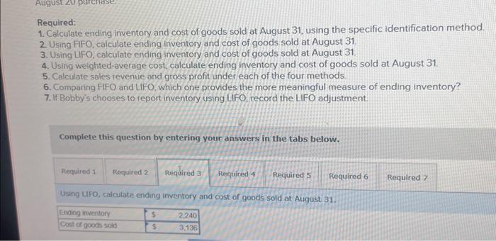 Solved Problem 6.2B (Algo) Colculote ending inventory, cost | Chegg.com