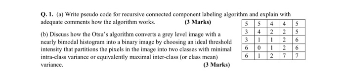 Solved Q 1 A Write Pseudo Code For Recursive Connected 3191
