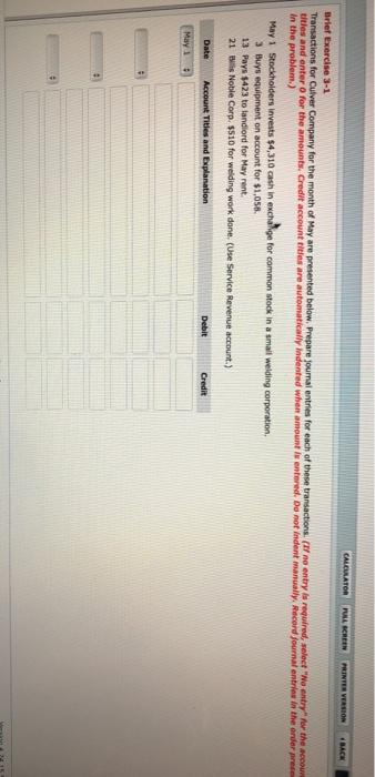 Solved CALCULATOR FULL SCREEN PRINTER VERSION BACK Brief | Chegg.com