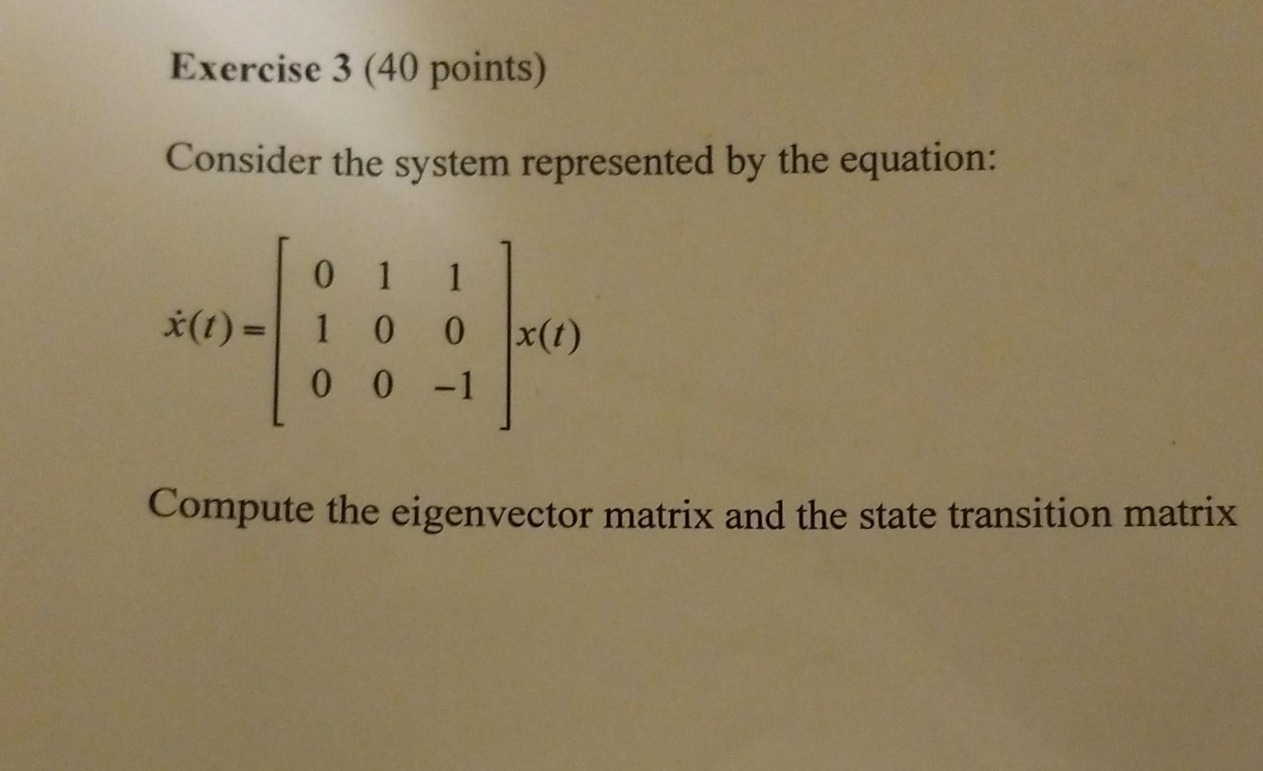 Solved Consider the system represented by the equation: | Chegg.com
