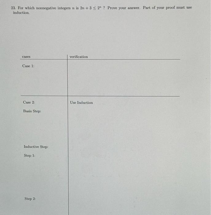 Solved 23. For which nonnegative integers n is 2n + 3