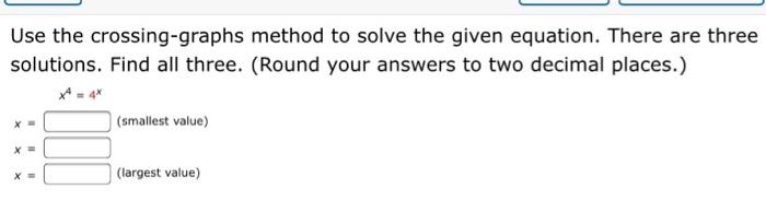 Solved Use the crossing-graphs method to solve the given | Chegg.com
