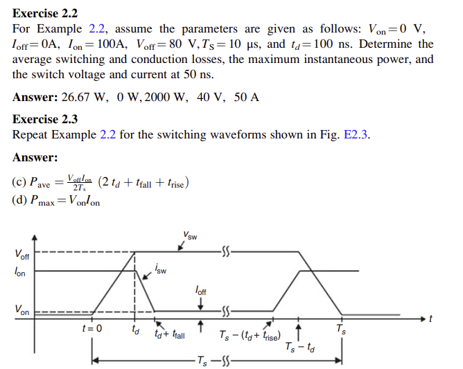 Solved Exercise 2.2For Example 2.2, ﻿assume the parameters | Chegg.com