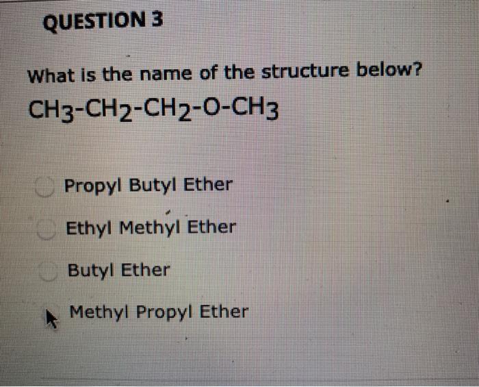 Solved QUESTION 3 What is the name of the structure below? | Chegg.com