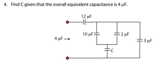 Solved Find C ﻿given that the overall equivalent capacitance | Chegg.com