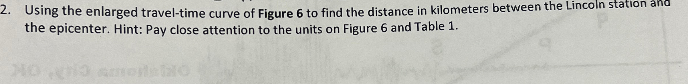 Solved Using the enlarged travel-time curve of Figure 6 ﻿to | Chegg.com