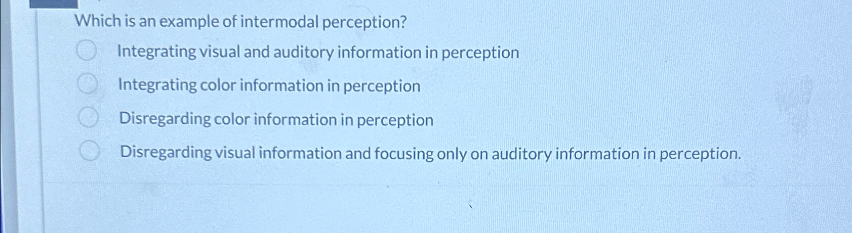 Solved Which is an example of intermodal | Chegg.com