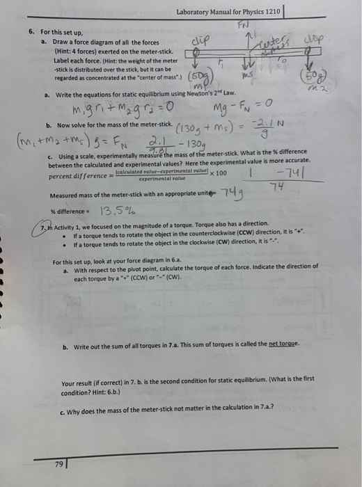 Solved Laboratory Manual for Physics 1210 FN clip Cutter 6. | Chegg.com