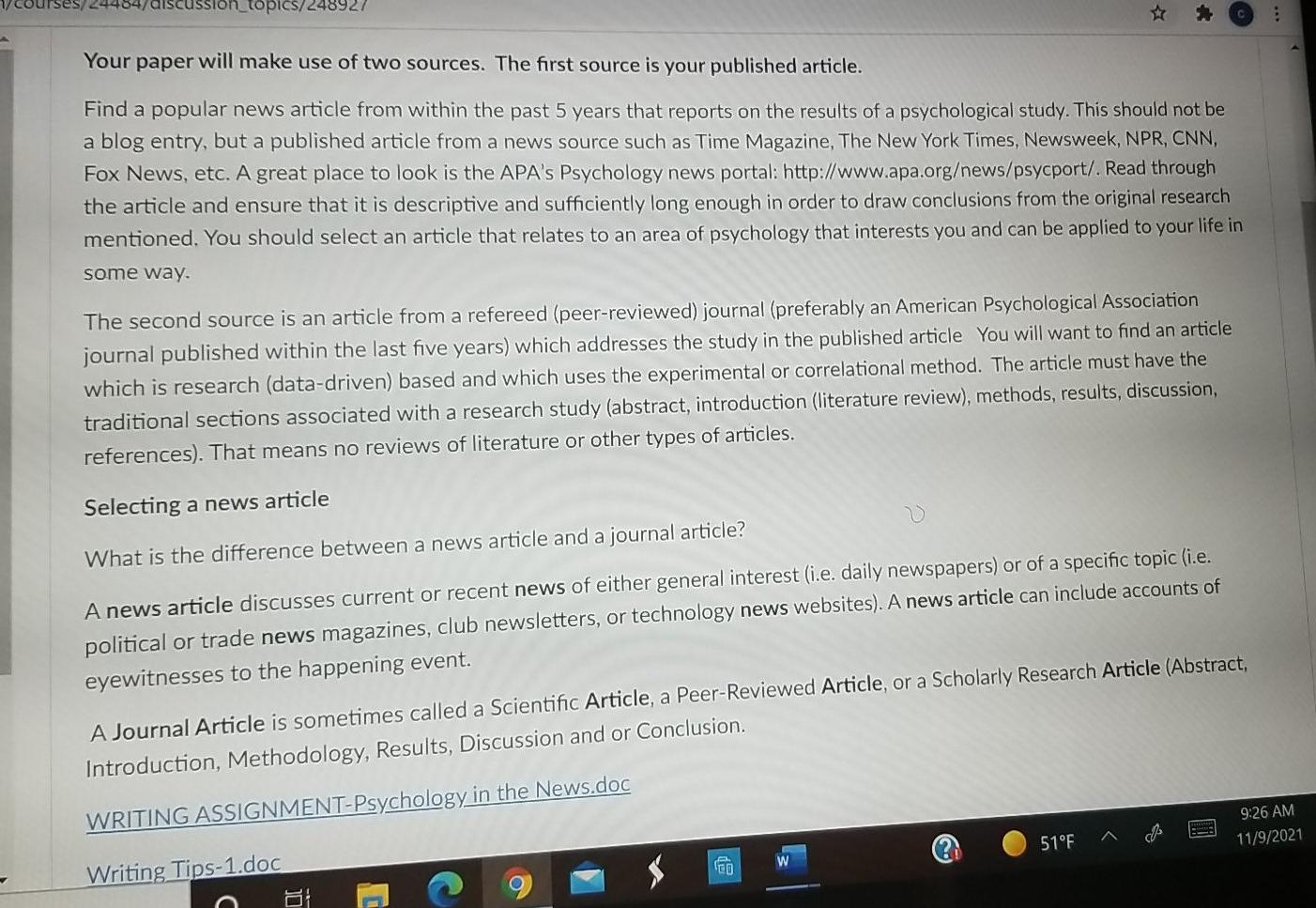 on topics/248927 * Your paper will make use of two | Chegg.com