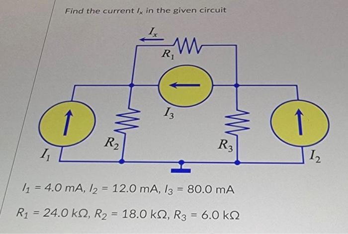 Solved Find the current Ix in the given circuit I1=4.0 | Chegg.com