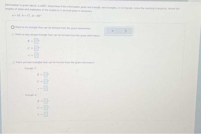 Solved Information is given about AAC. Determine if the | Chegg.com