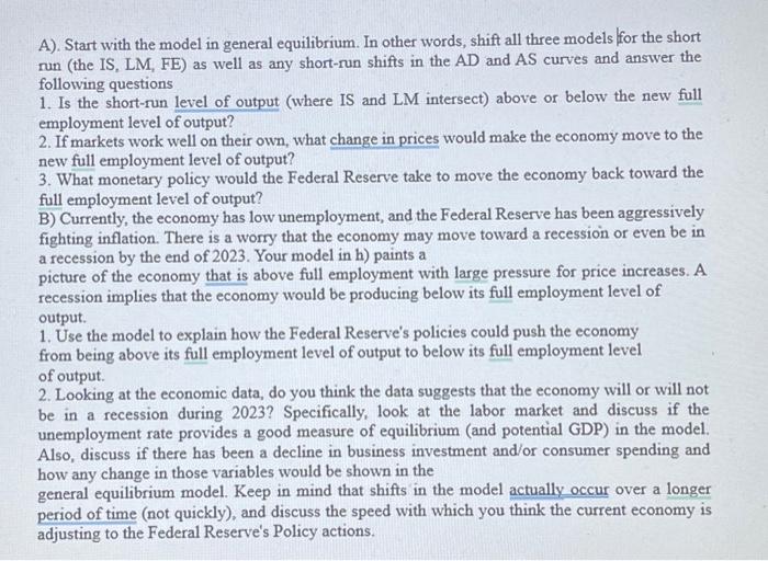 Solved Read carefully the questions to answer all questions. | Chegg.com