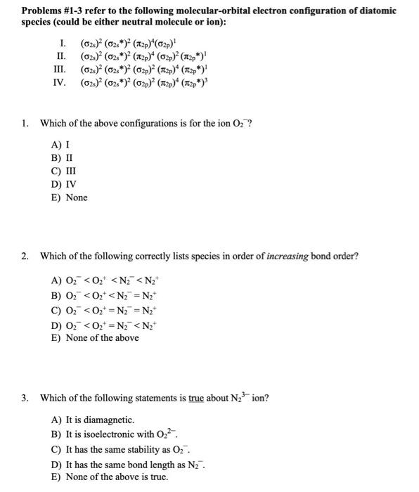 Solved Problems 1 3 Refer To The Following