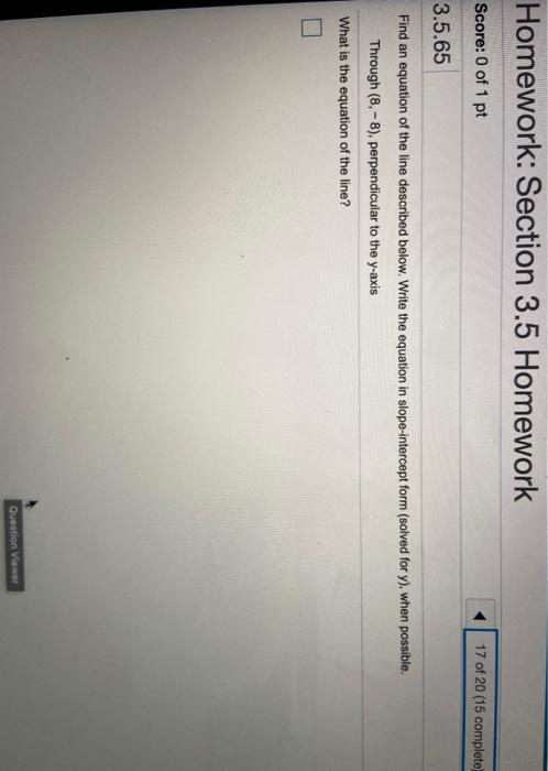 Solved Homework Section 3 5 Homework Score 0 Of 1 Pt 17 Of