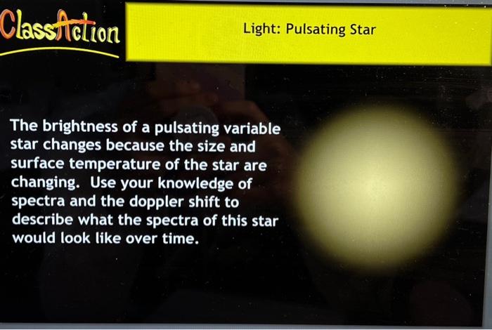 Solved The brightness of a pulsating variable star changes | Chegg.com