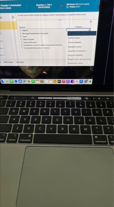 Solved oach account listed. ldentify the calegory in which | Chegg.com