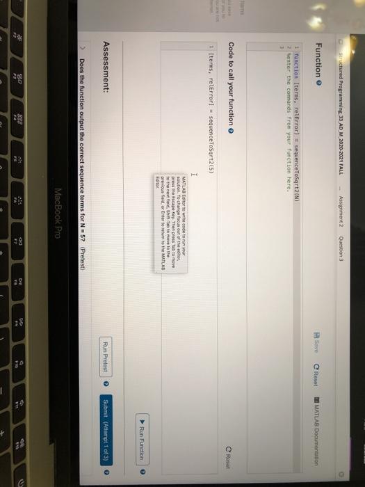 Sequence to SQRT(2) (for loop and vector generation) | Chegg.com