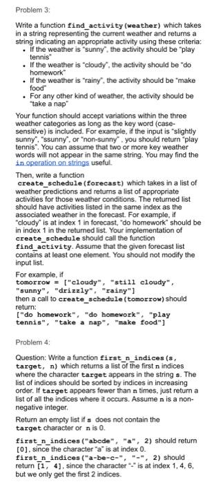 Solved • See the function docstrings and the provided assert | Chegg.com