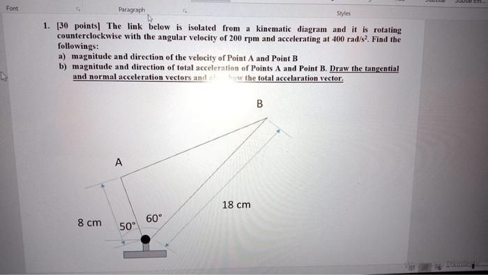 Solved OLI Font Paragraph Styles 1. [30 points) The link | Chegg.com
