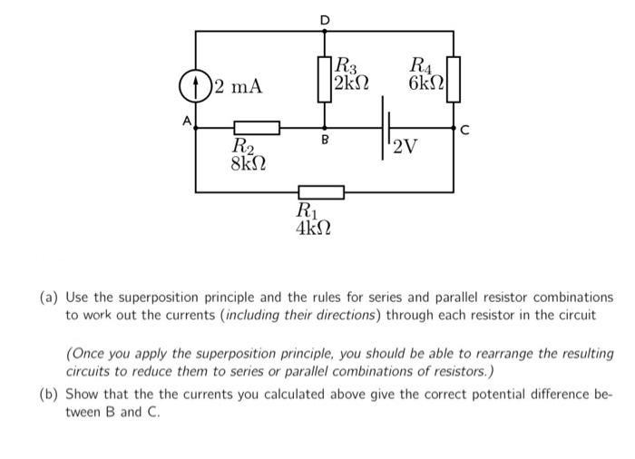 Solved (a) Use the superposition principle and the rules for | Chegg.com