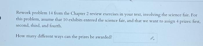 Solved Rework problem 14 from the Chapter 2 review exercises | Chegg.com
