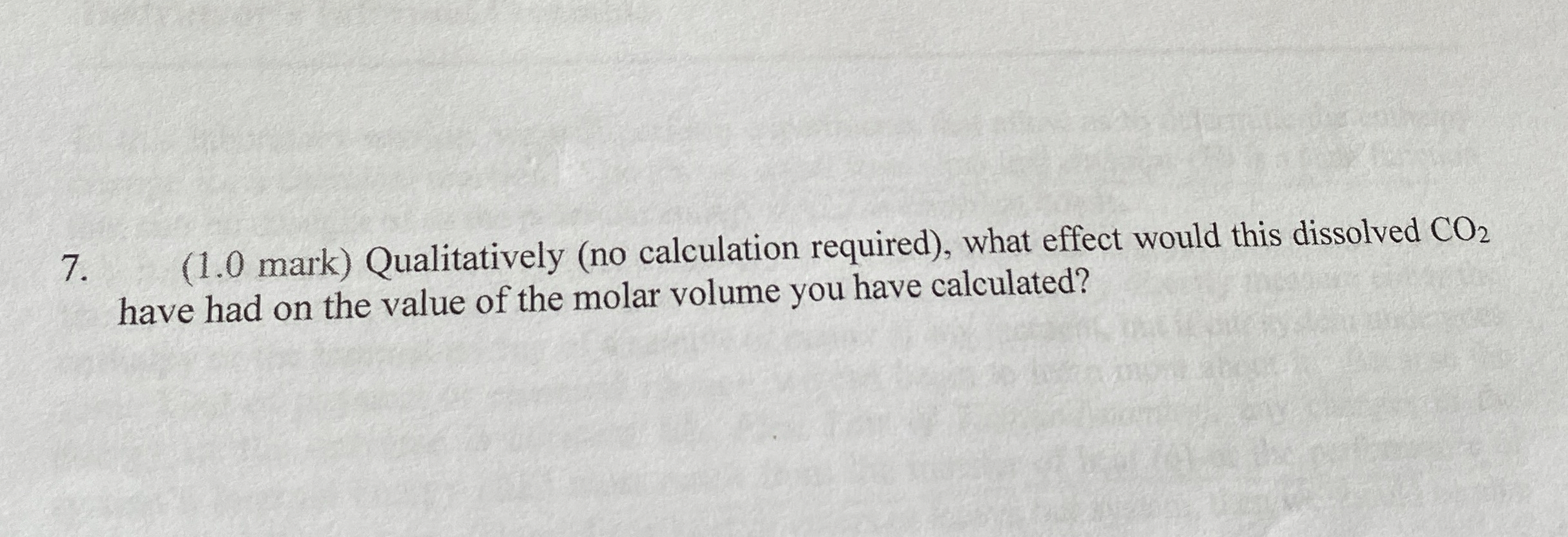 Solved (1.0 ﻿mark) ﻿Qualitatively (no calculation required), | Chegg.com