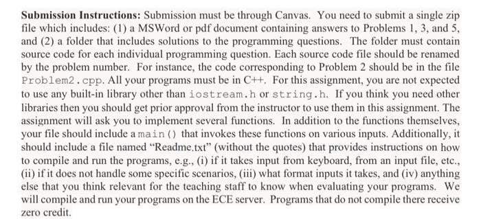 Solved Submission Instructions: Submission must be through | Chegg.com