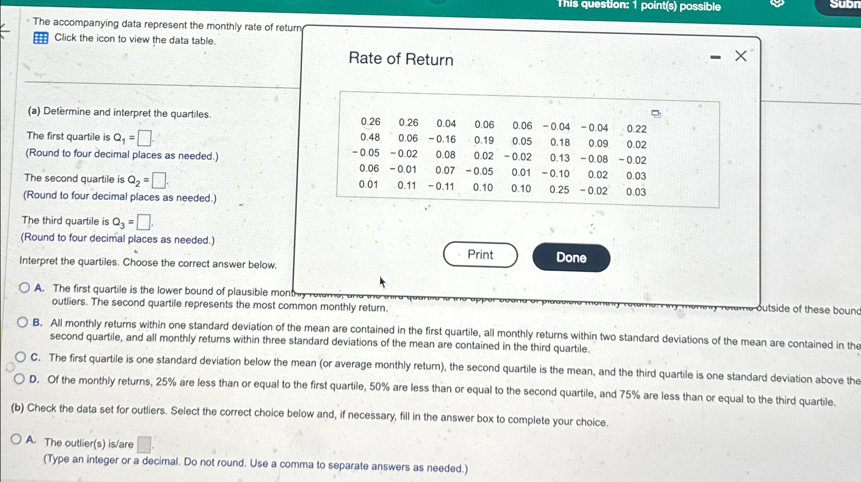 Solved This question: 1 ﻿point(s) ﻿possibleThe accompanying | Chegg.com