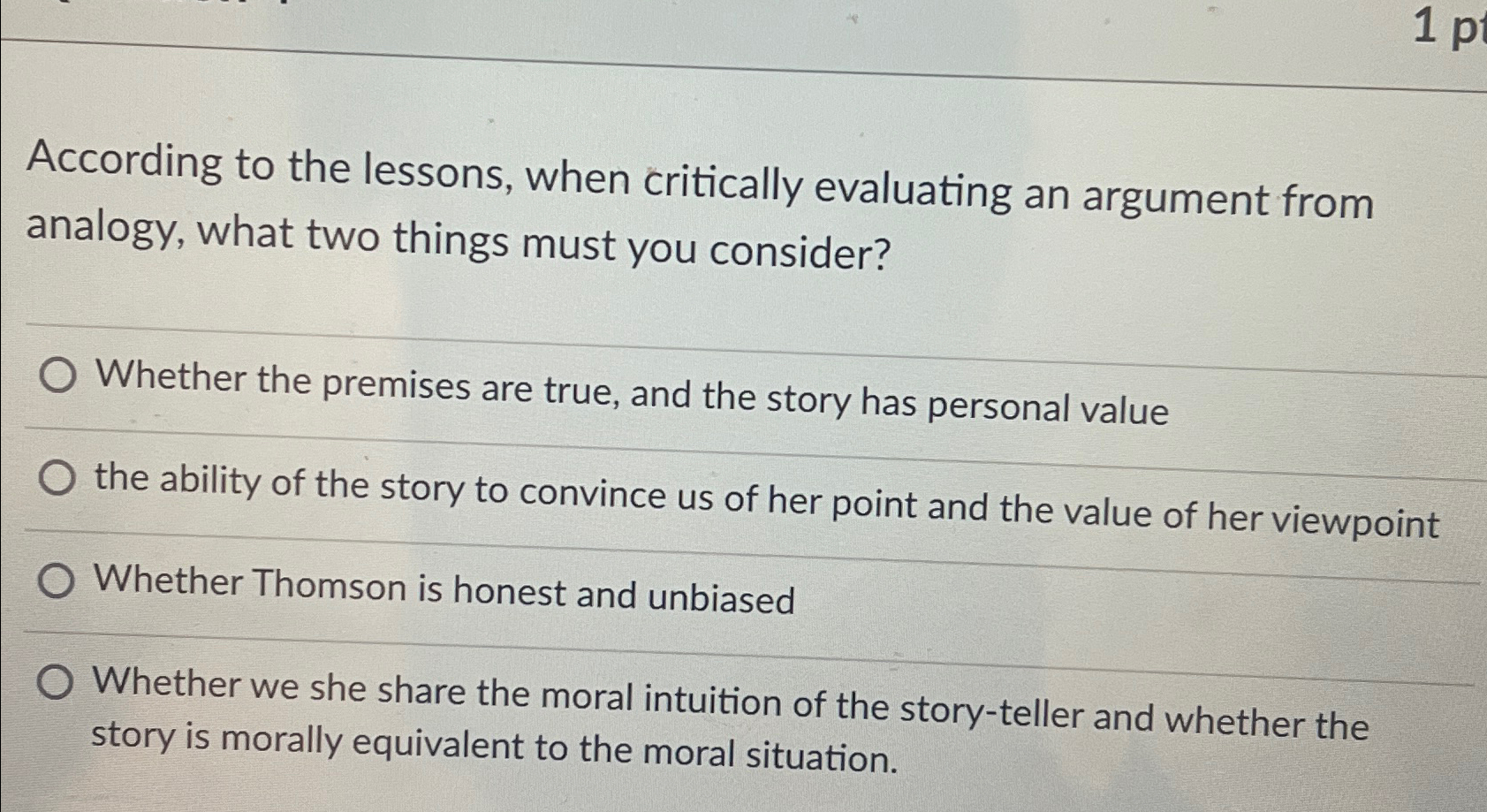 Solved According to the lessons, when critically evaluating | Chegg.com