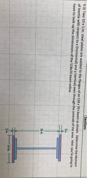 Solved Section: 9.3) Two 10 x 1-in. steel plates are welded | Chegg.com
