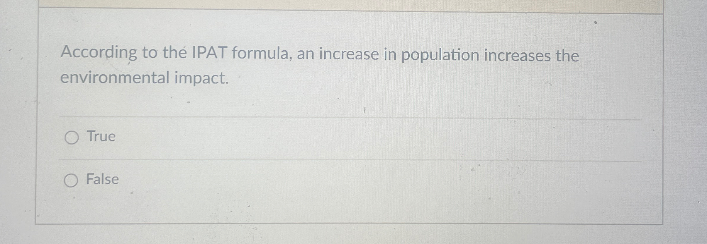 Solved According to the IPAT formula, an increase in | Chegg.com