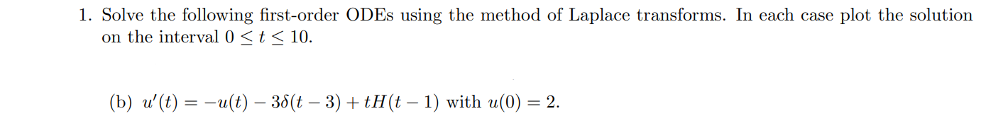 Solve the following first-order ODEs using the method | Chegg.com