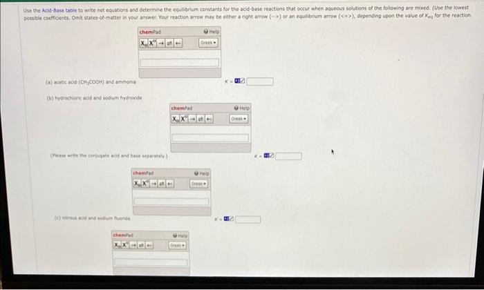 Solved Use the Add-Bsse table to write net equations and | Chegg.com
