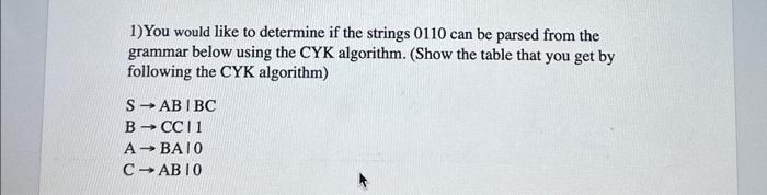 Solved 1)You would like to determine if the strings 0110 can | Chegg.com