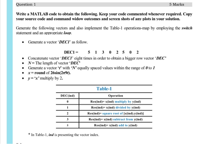 Solved Question 1 5 Marks Write a MATLAB code to obtain the | Chegg.com