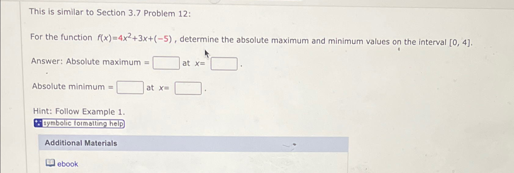 Solved This is similar to Section 3.7 ﻿Problem 12:For the | Chegg.com