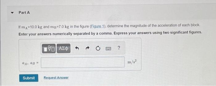 Solved Mass mA rests .on a smooth horizontal surface, mB | Chegg.com