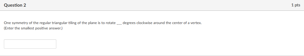 Solved One symmetry of the regular triangular tiling of the | Chegg.com