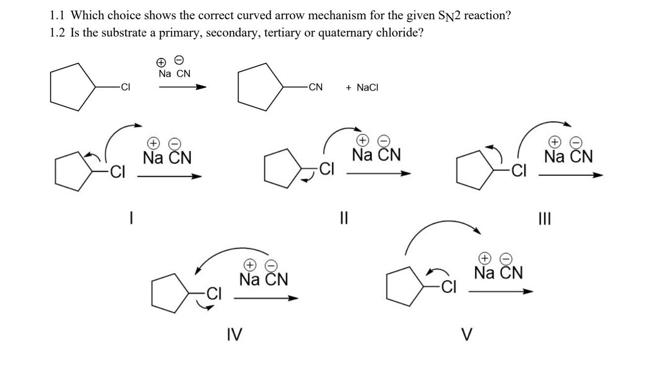 Solved 1.1 Which choice shows the correct curved arrow | Chegg.com