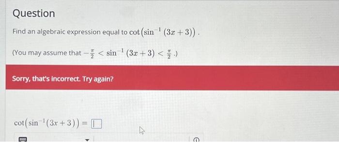 Solved Find an algebraic expression equal to | Chegg.com