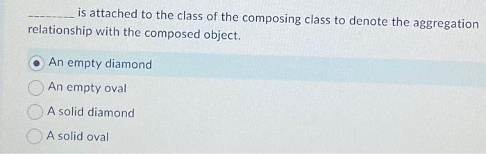 Solved is attached to the class of the composing class to | Chegg.com