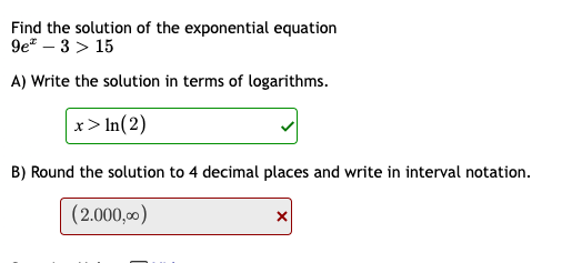Solved Find the solution of the exponential | Chegg.com